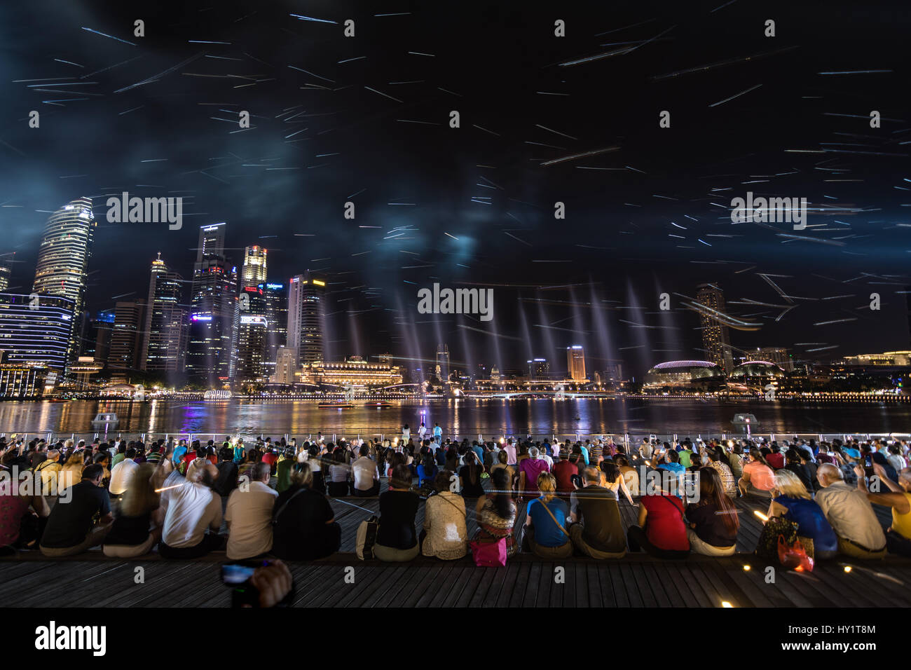 Marina By the Bay, Singapore's nightly fire , water and light show with ...