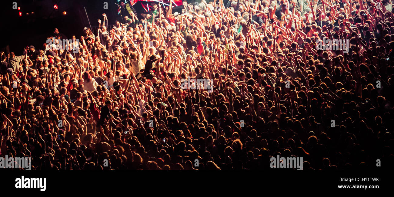 crowd at concert - summer music festival Stock Photo - Alamy