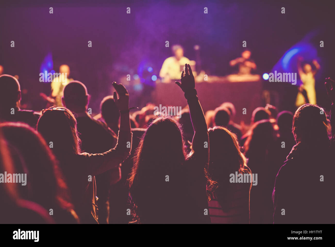 crowd at concert - summer music festival Stock Photo - Alamy