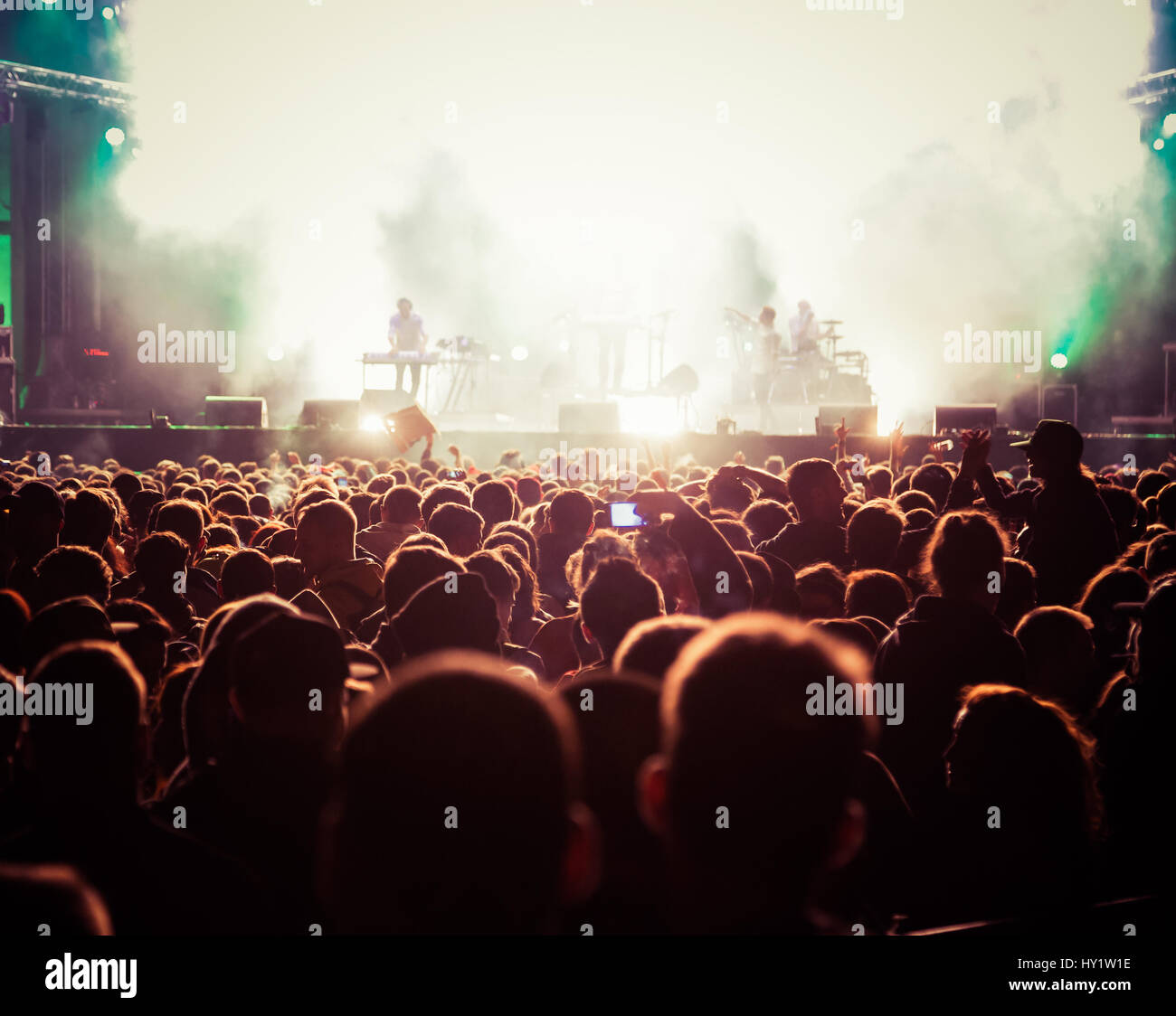crowd at concert - summer music festival Stock Photo - Alamy