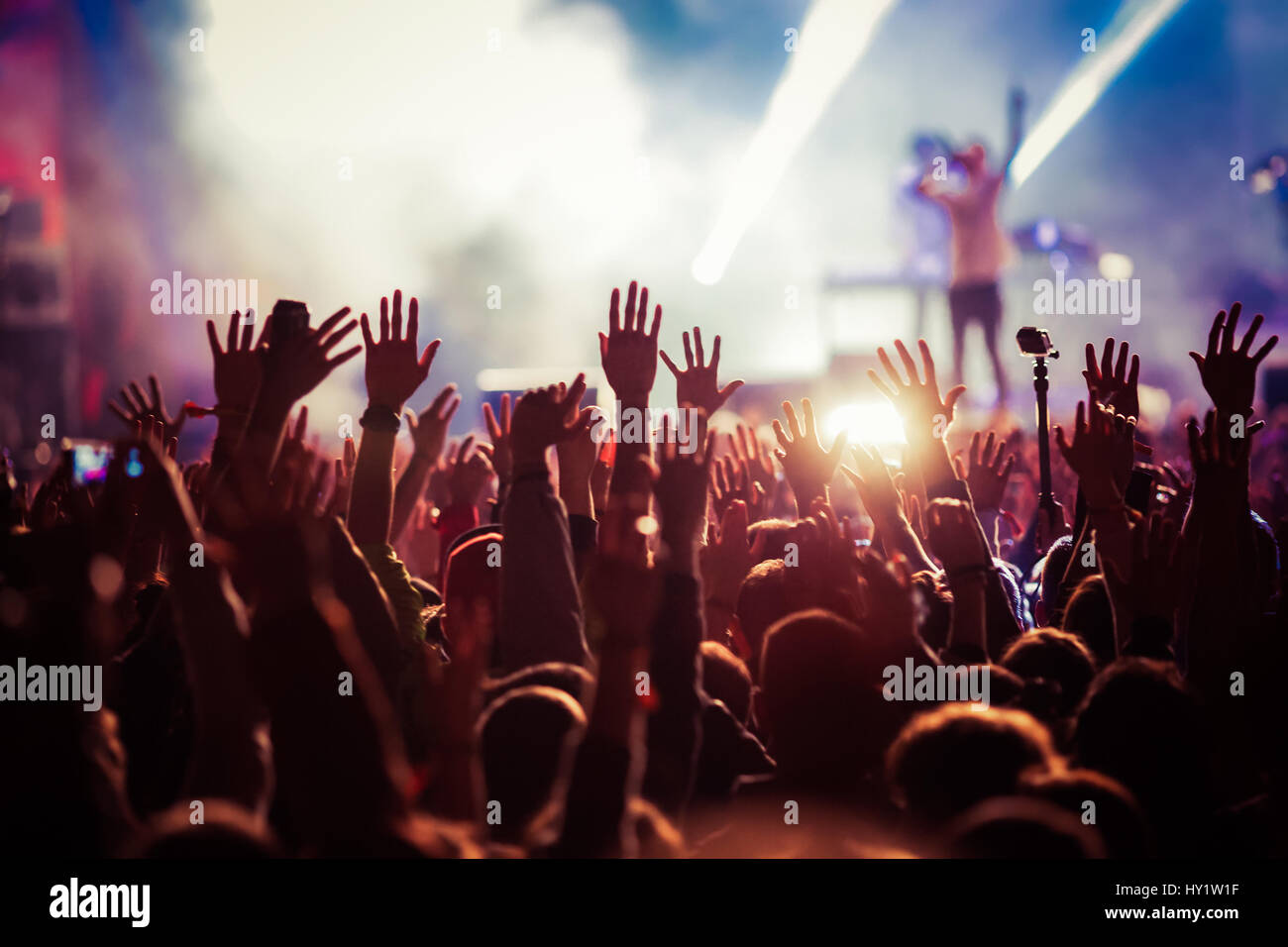 crowd at concert - summer music festival Stock Photo - Alamy
