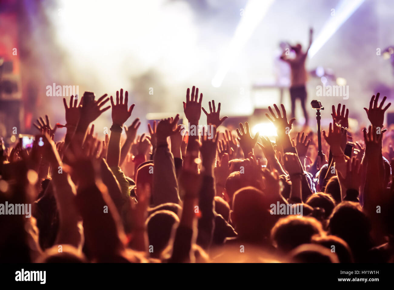 crowd at concert - summer music festival Stock Photo - Alamy