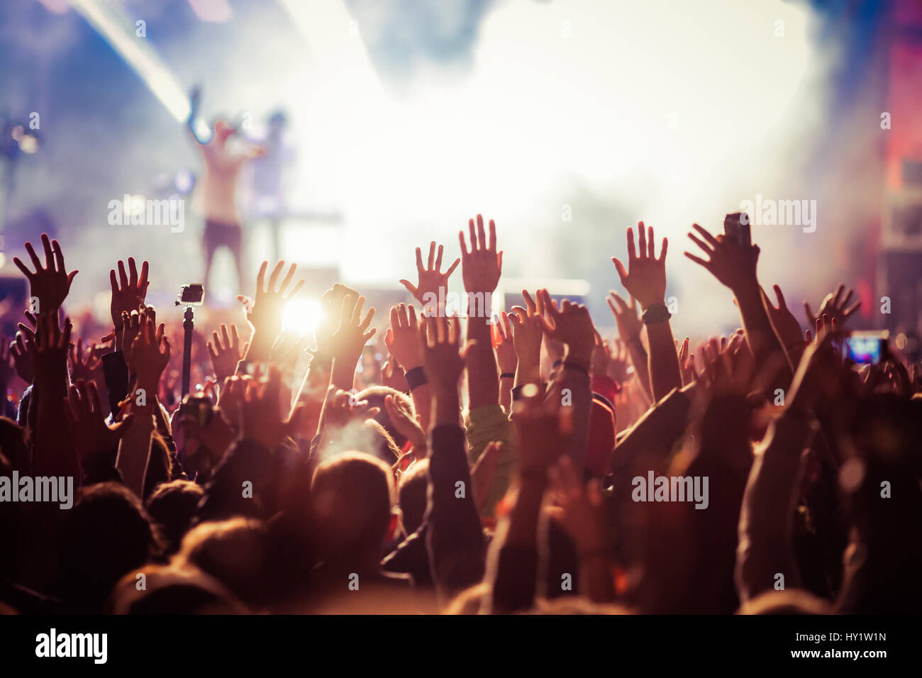 crowd at concert - summer music festival Stock Photo - Alamy