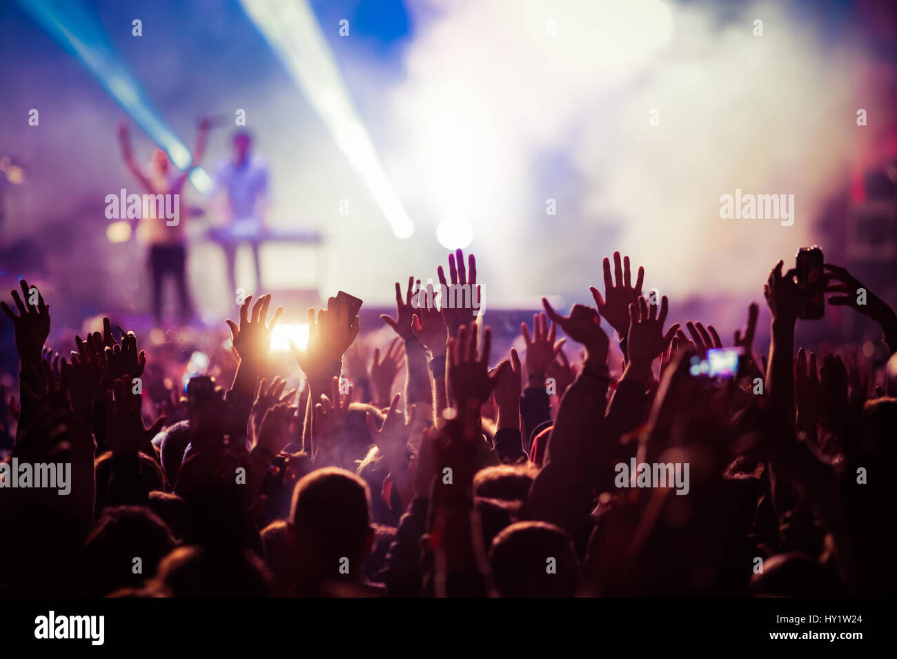 crowd at concert - summer music festival Stock Photo - Alamy