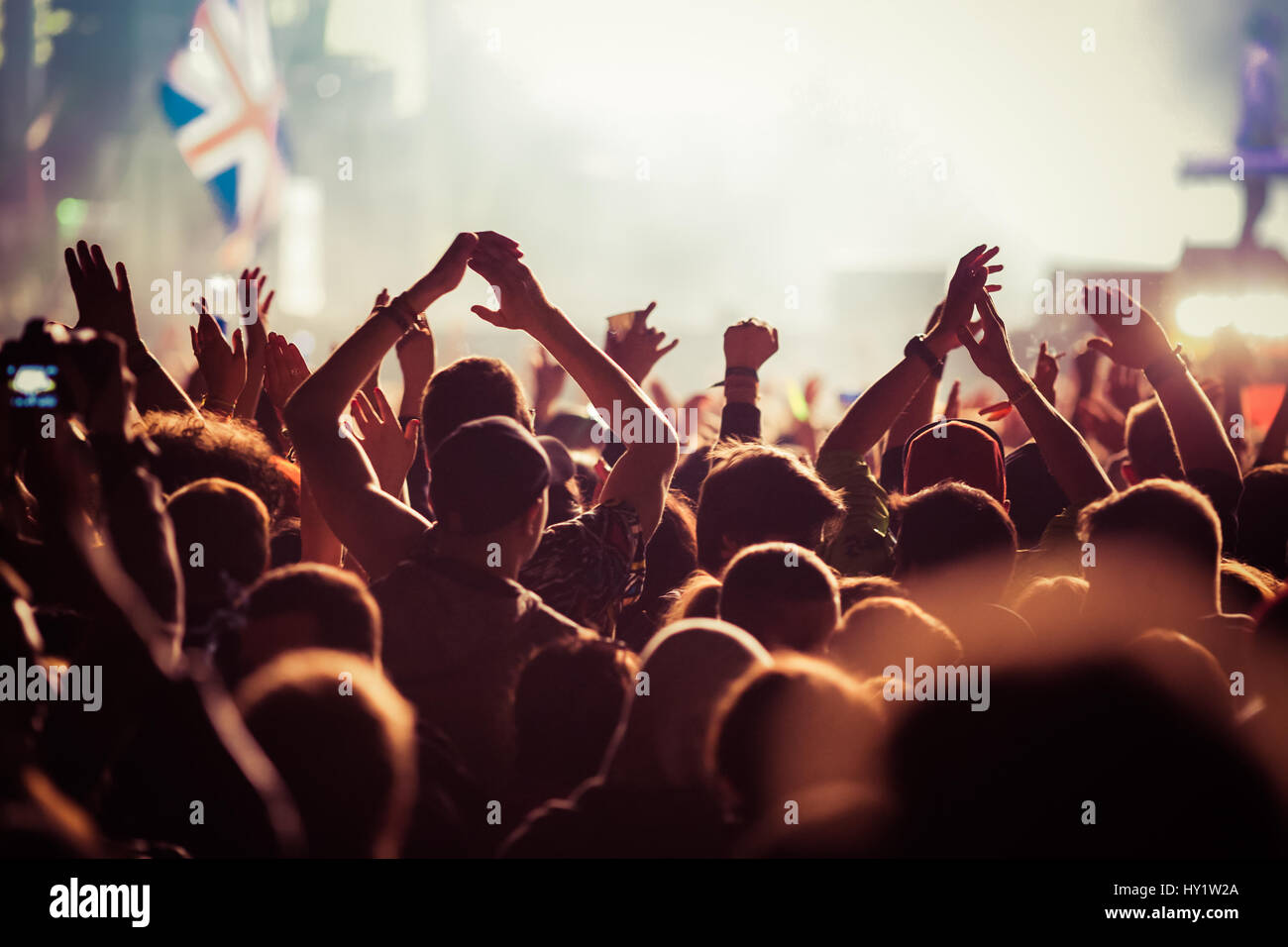 crowd at concert - summer music festival Stock Photo - Alamy