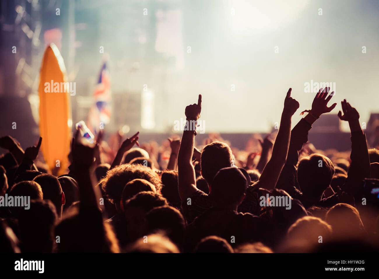 crowd at concert - summer music festival Stock Photo - Alamy