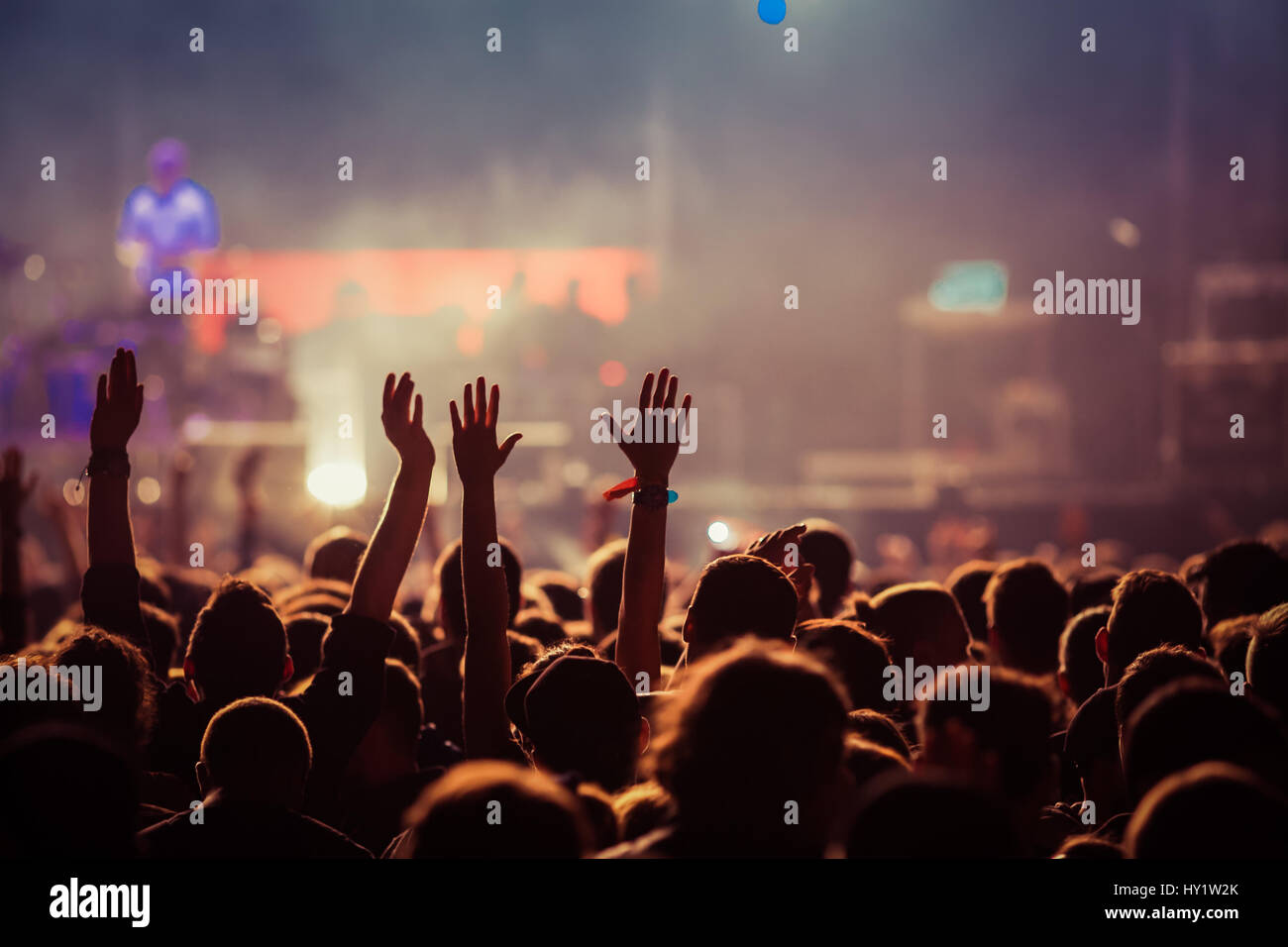 crowd at concert - summer music festival Stock Photo - Alamy