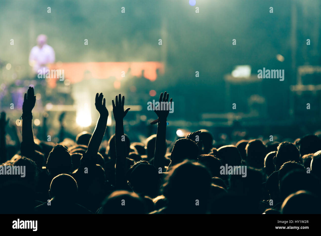 crowd at concert - summer music festival Stock Photo - Alamy
