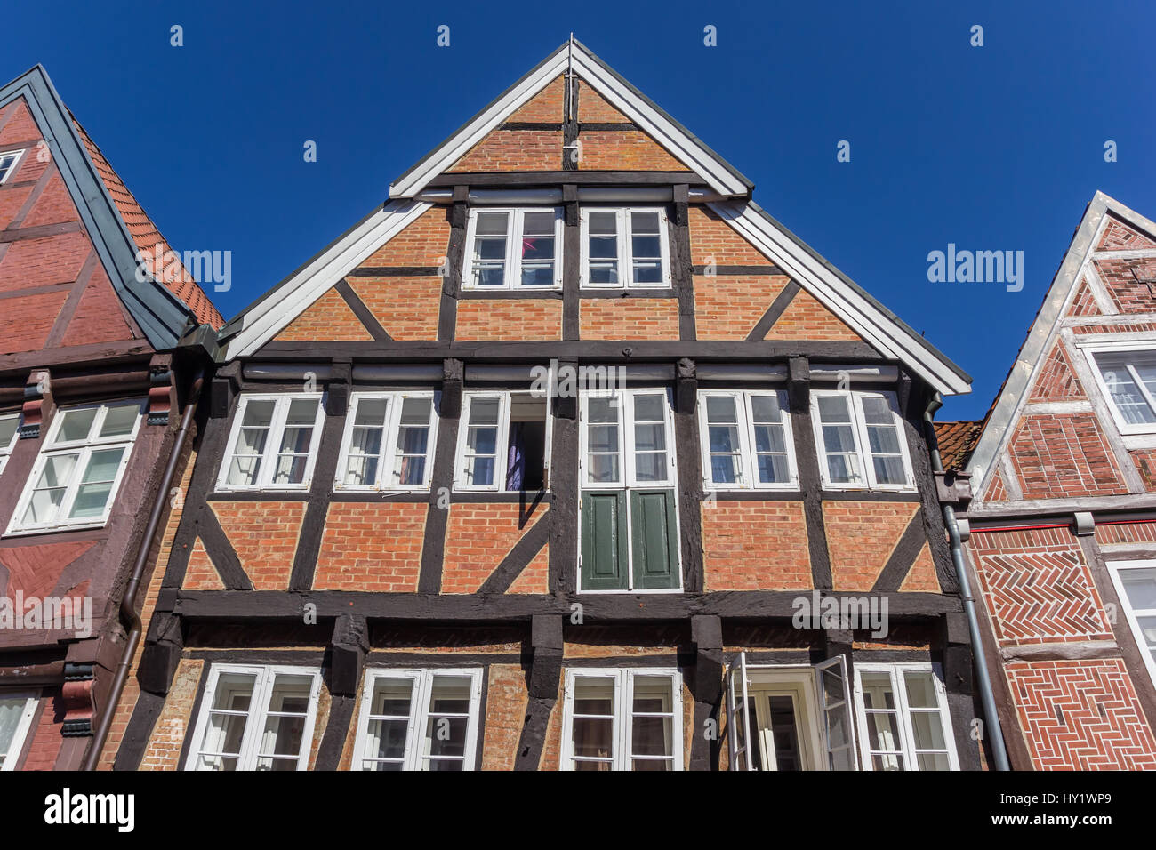 Typical German half timbered house in Hanseatic city Stade, Germany ...