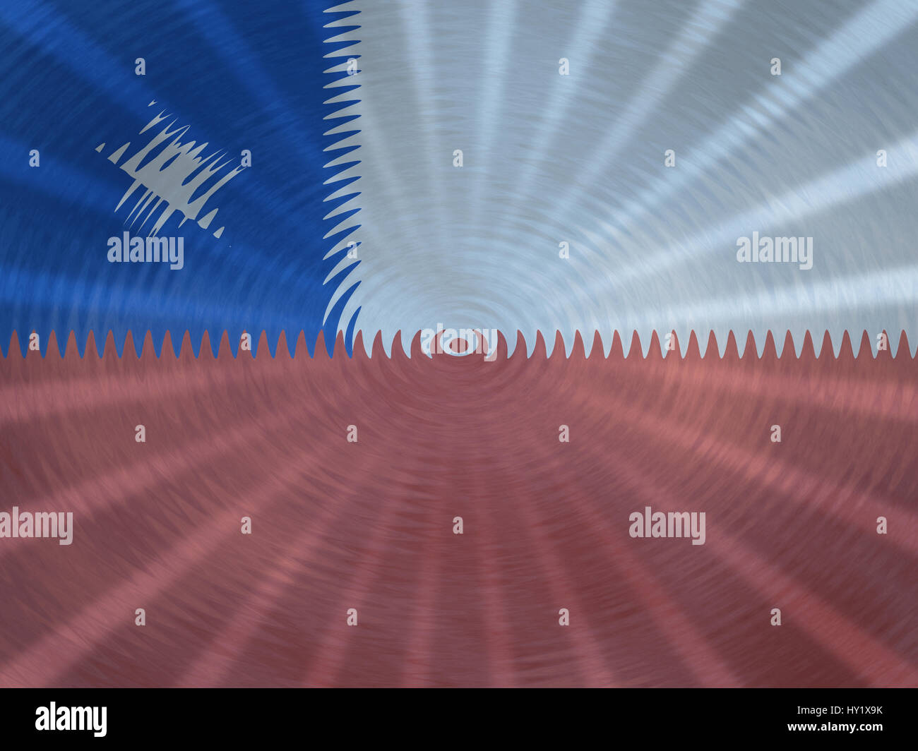Chile flag background with ripples and rays illustration Stock Photo ...