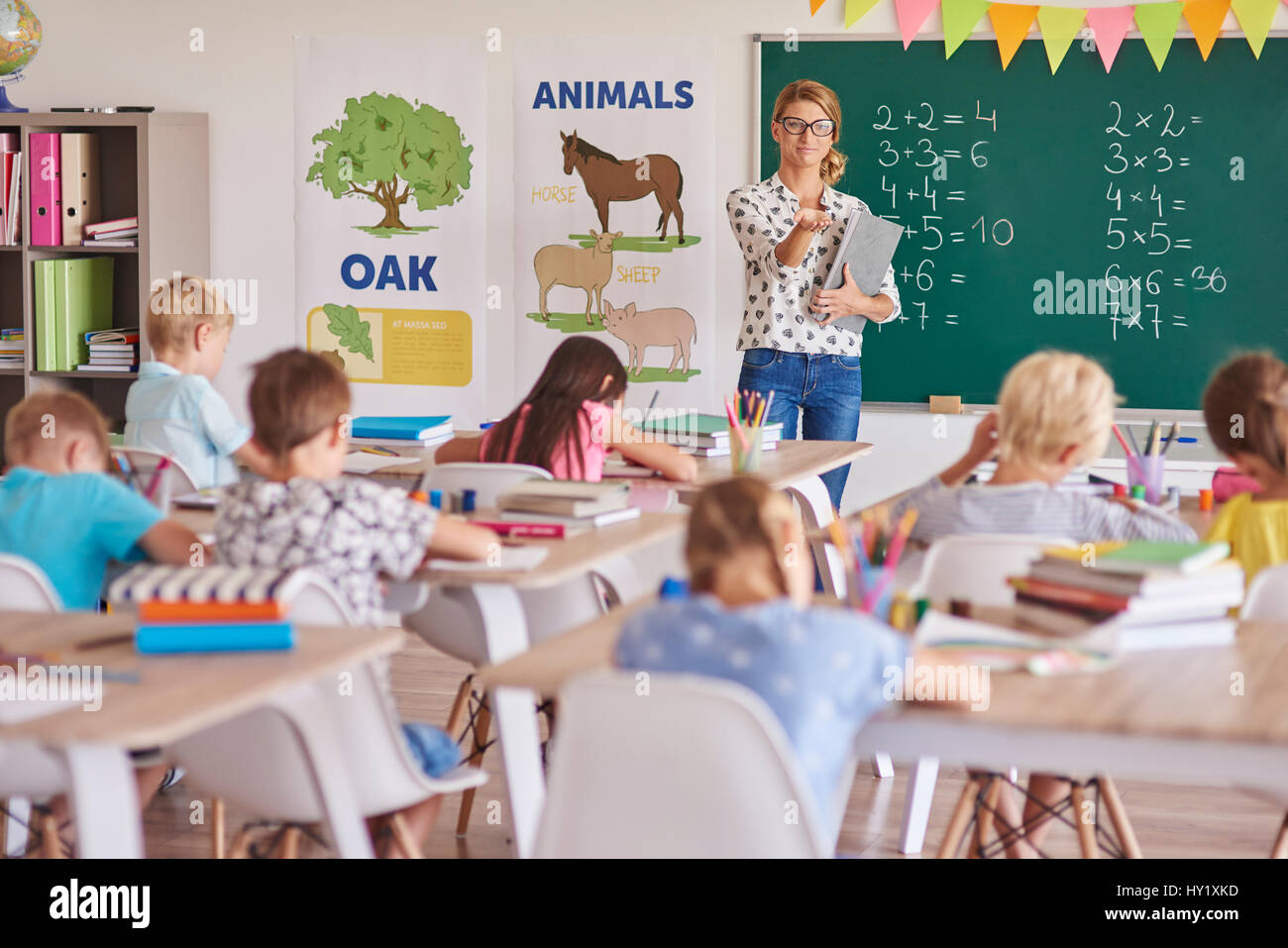 All students during the lesson Stock Photo - Alamy