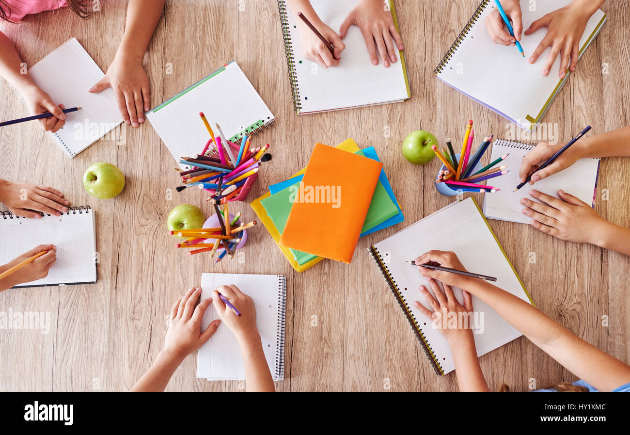 From above unrecognizable group hi-res stock photography and images - Alamy