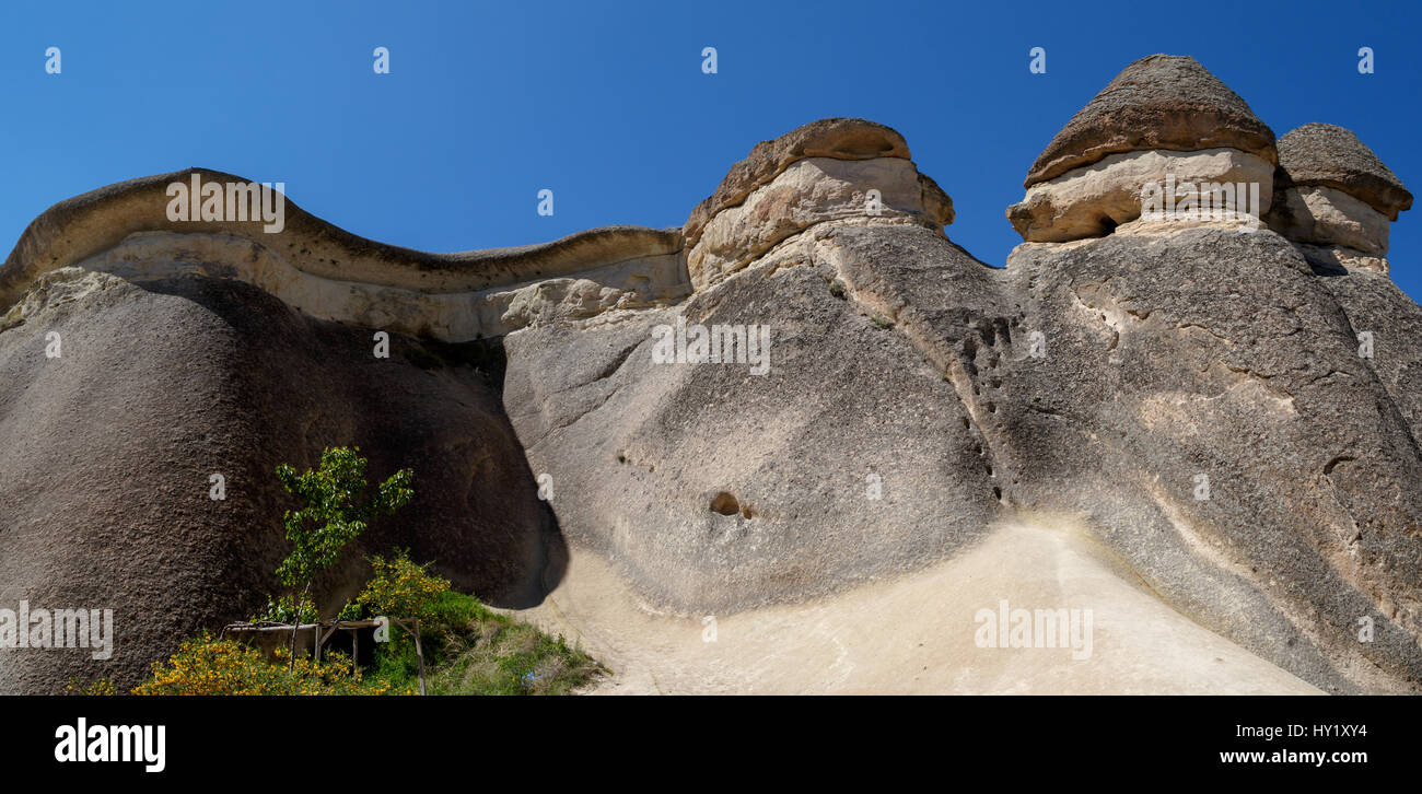 View of famous sandy fairy chimneys in Pasabagi Monks Valley ...