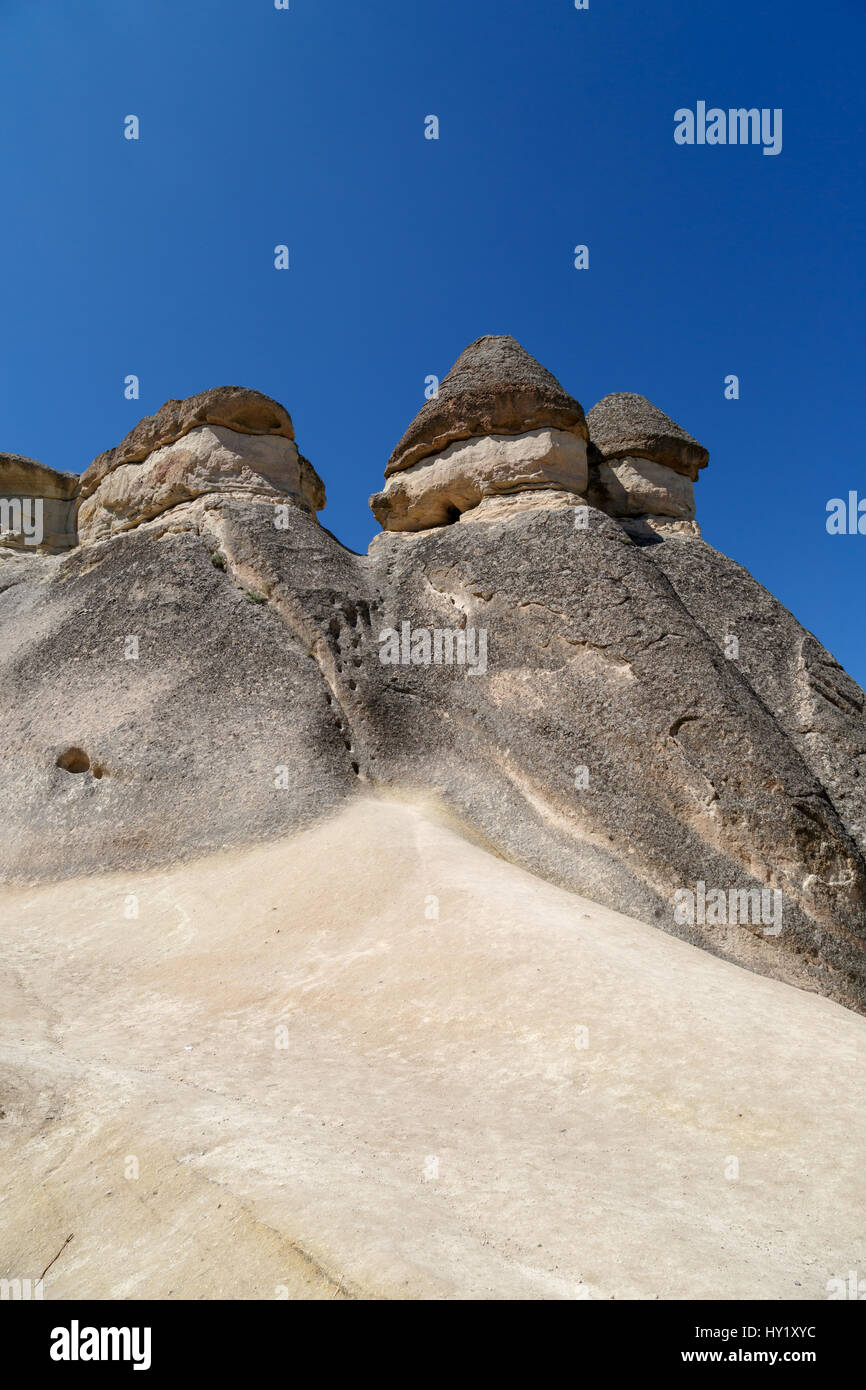 View of famous sandy fairy chimneys in Pasabagi Monks Valley ...