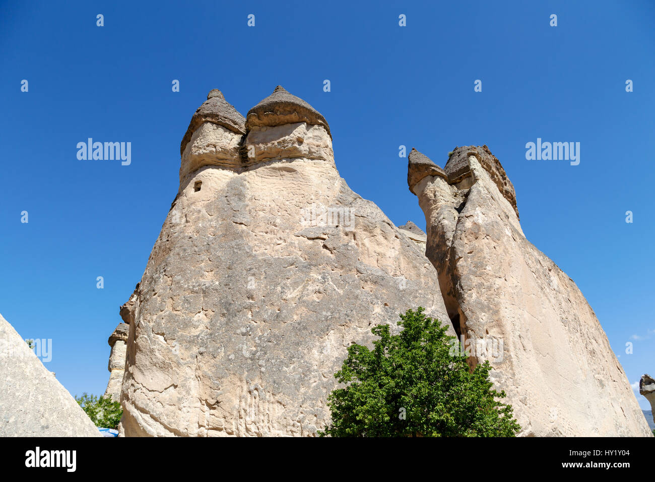View of famous sandy fairy chimneys in Pasabagi Monks Valley ...