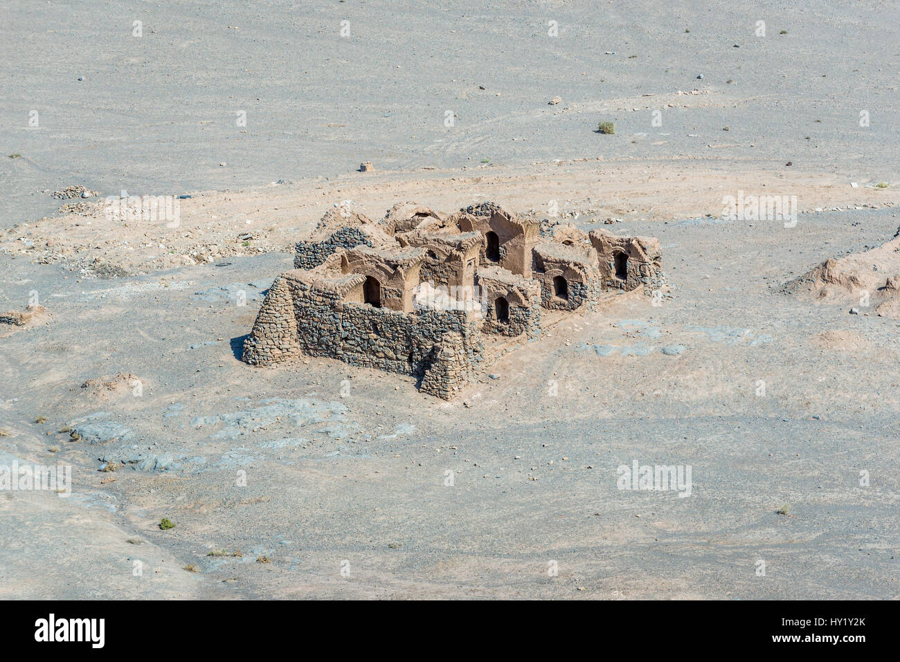 Ritual building in area of Zoroastrian Tower of Silence, where the dead ...