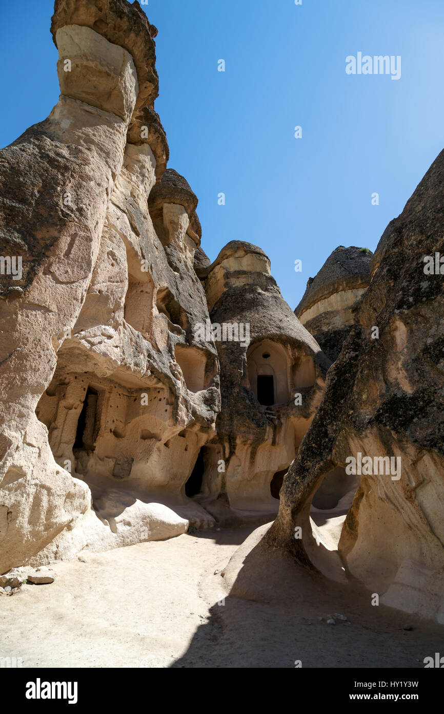 View of famous sandy fairy chimneys in Pasabagi Monks Valley ...