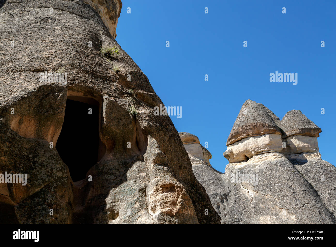 View of famous sandy fairy chimneys in Pasabagi Monks Valley ...
