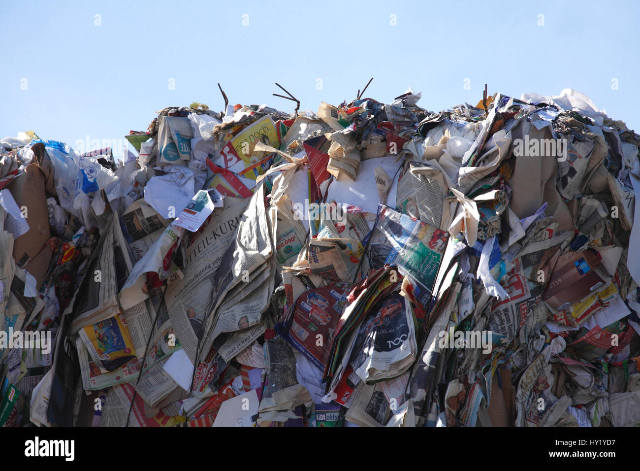 stacked up waste paper Stock Photo - Alamy