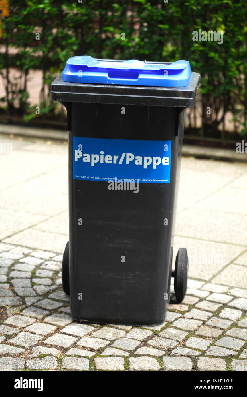 Recycling Bins, Bremen, Germany Stock Photo - Alamy