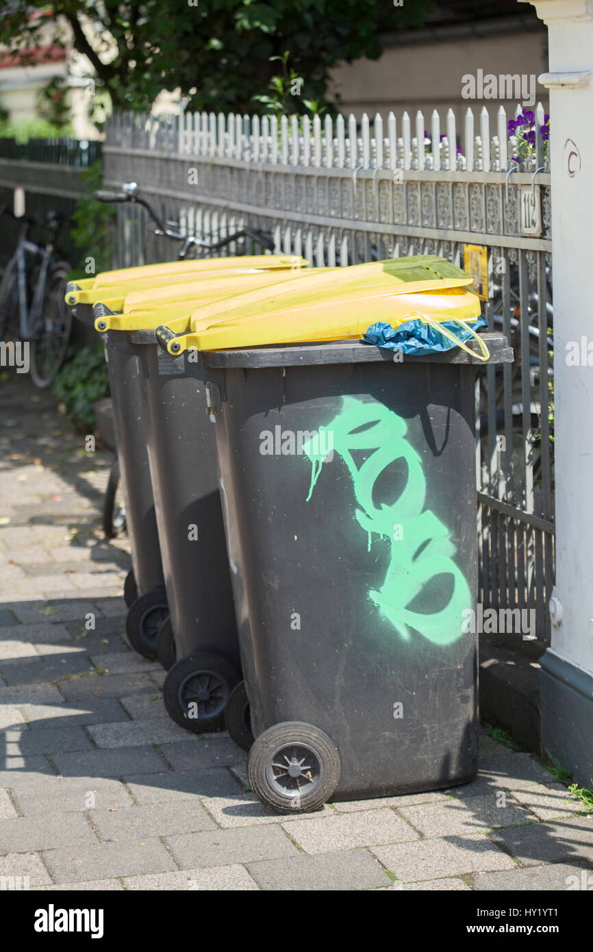 Recycling Bins, Bremen, Germany Stock Photo - Alamy
