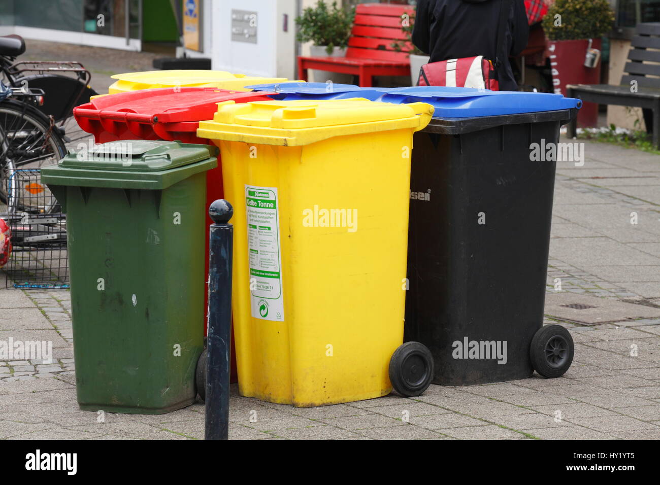 Recycling Bins, Bremen, Germany Stock Photo - Alamy
