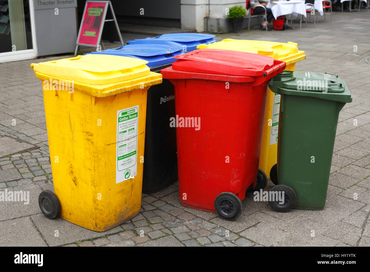 Recycling Bins, Bremen, Germany Stock Photo - Alamy