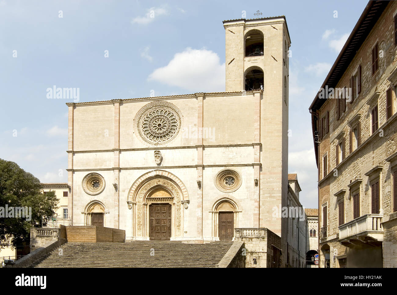 Image of the Duomo Santa Maria Annunziata of Todi in Umbria, Italy. Der ...
