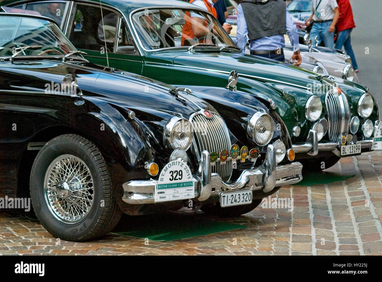 Jaguar vintage cars during the British Classic Car Meeting 2011, St ...