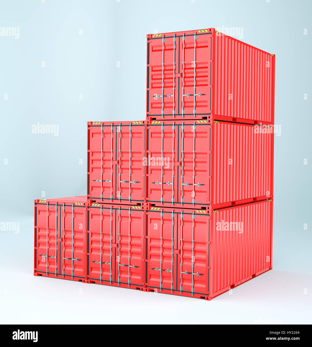 Set of cargo 3d container delivery Stock Photo - Alamy