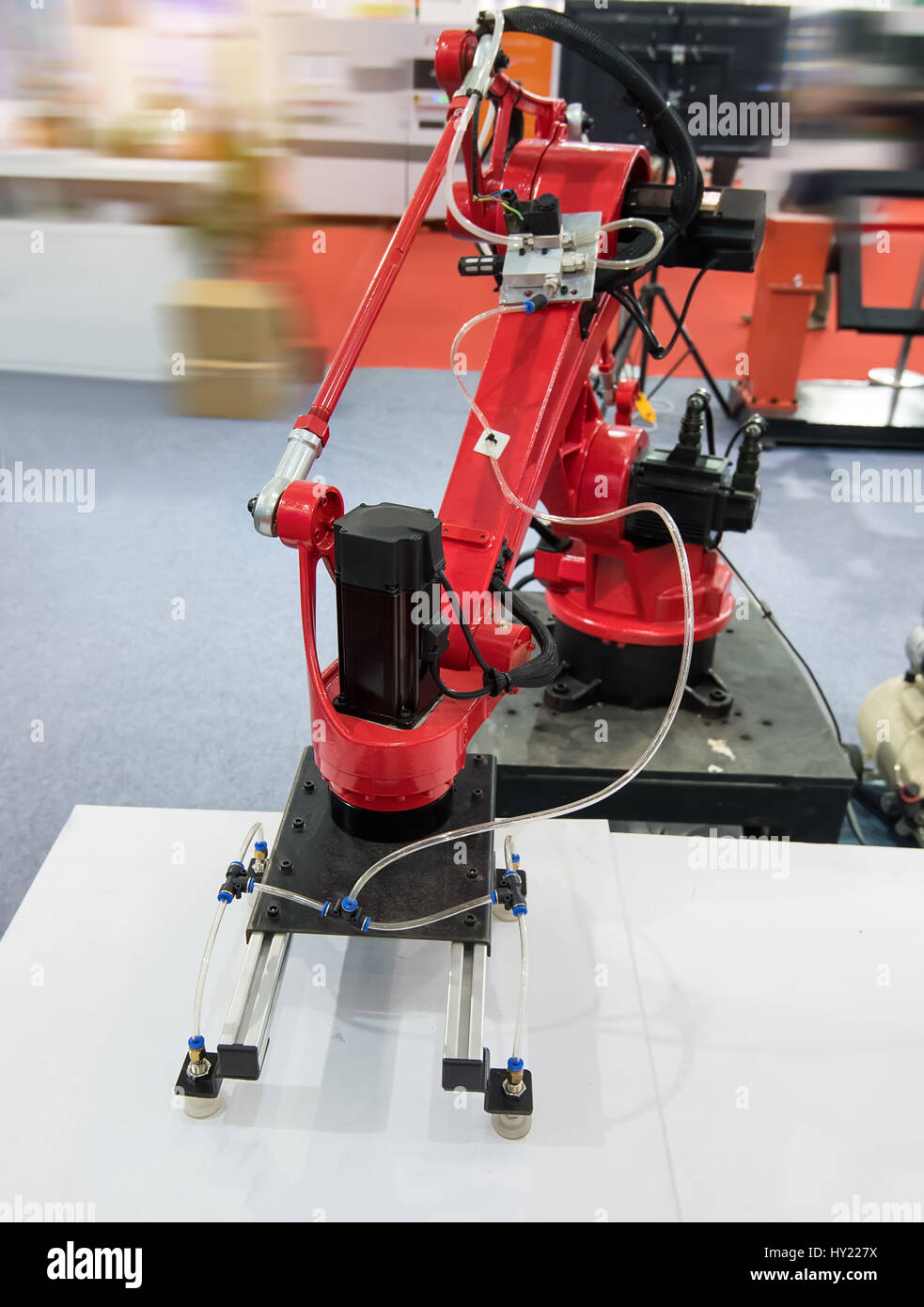 Robotic arm at production line in factory Stock Photo - Alamy
