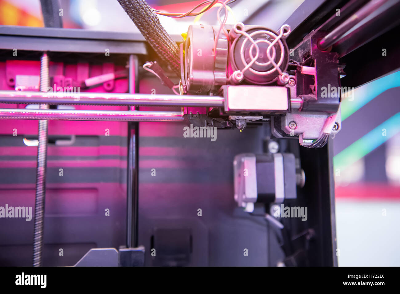 3D printer on a pink background Stock Photo - Alamy