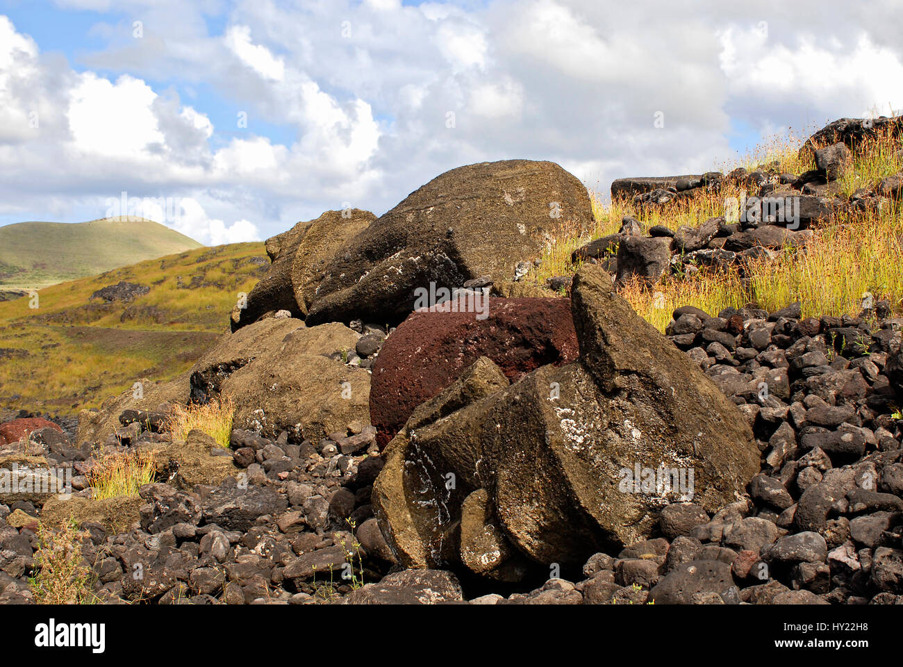 Broken moai hi-res stock photography and images - Alamy