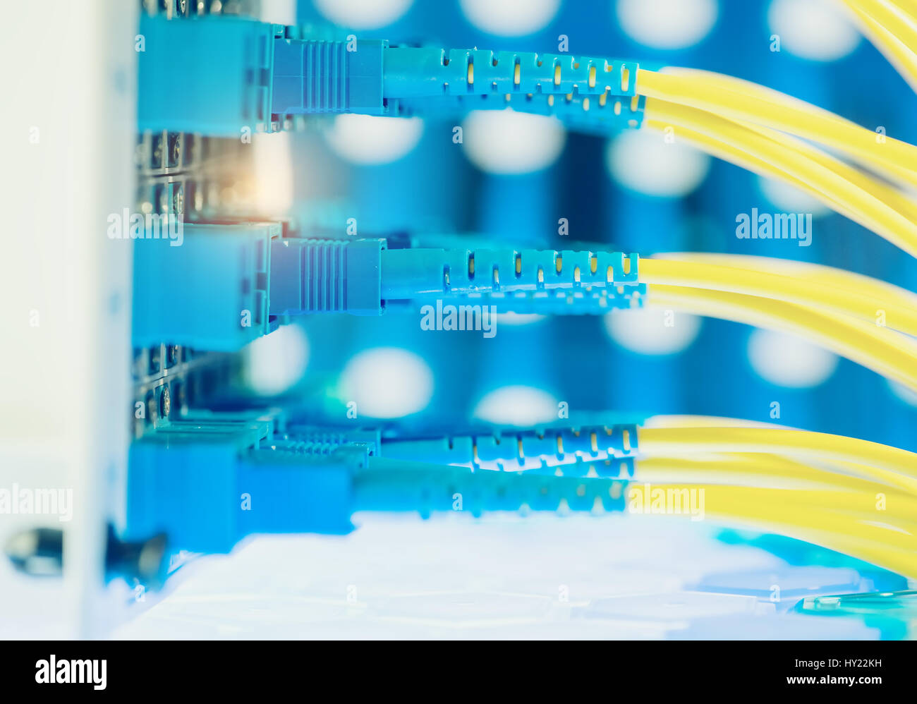 optical fibre information technology equipment in data center Stock ...