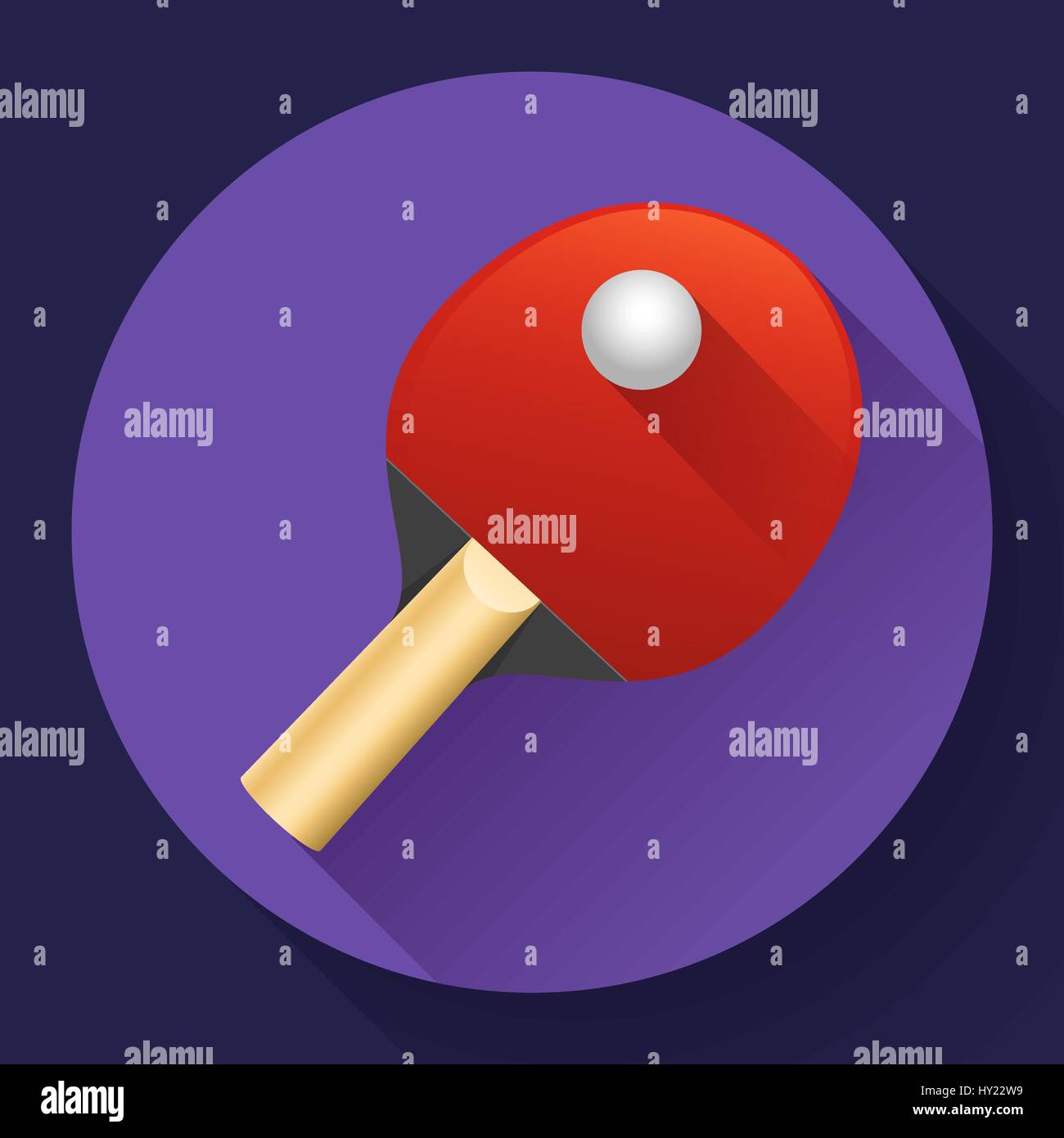 Table tennis racket with ball vector illustration Stock Vector Image ...