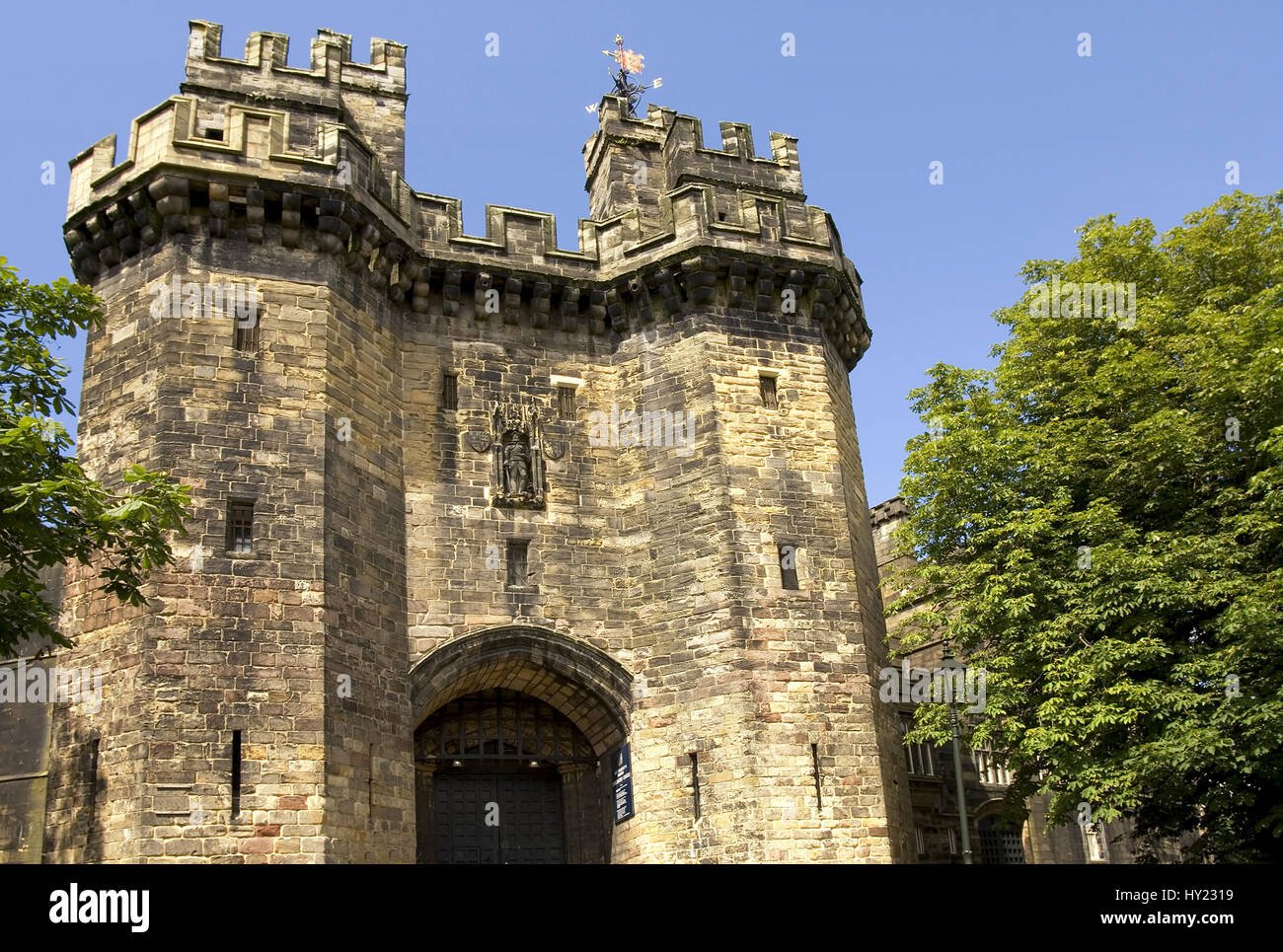 Lancaster Castle is an ancient castle, a Crown Court, and a Category C ...