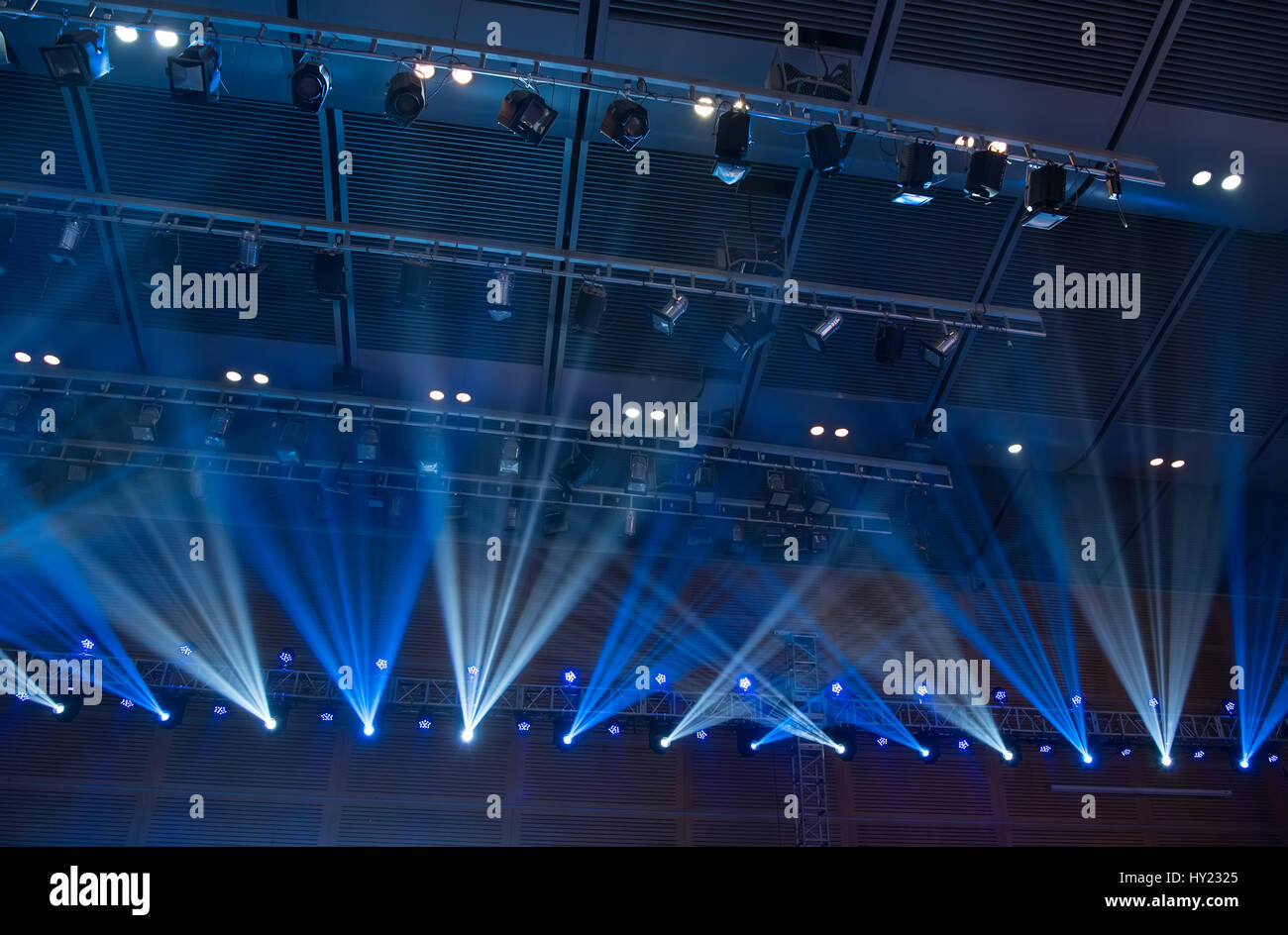 Stage Spotlight with Laser rays Stock Photo - Alamy