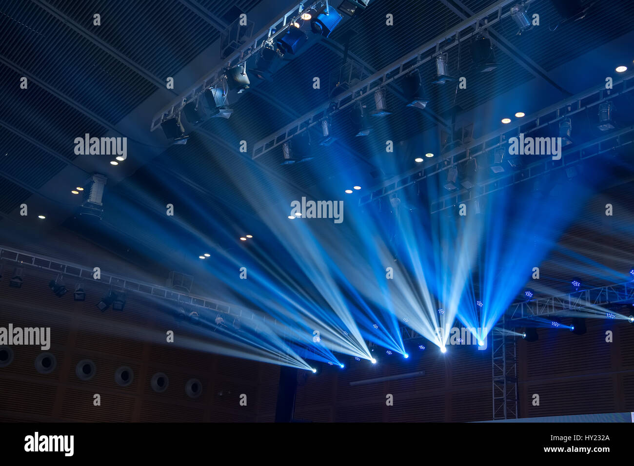 Stage Spotlight with Laser rays Stock Photo - Alamy