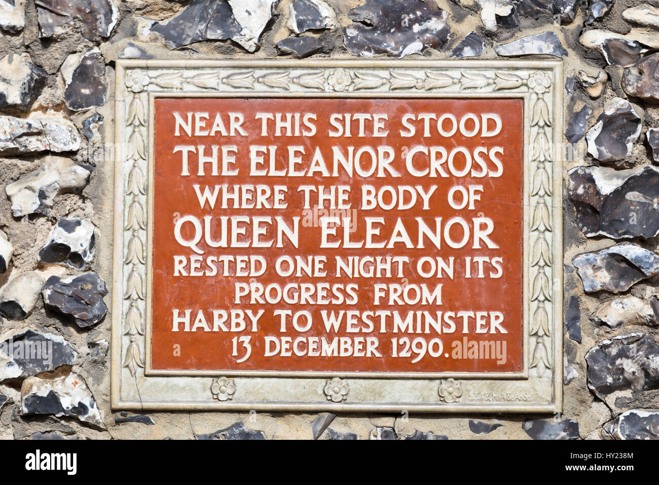 Information plaque on St Albans Clock Tower marking the location where ...