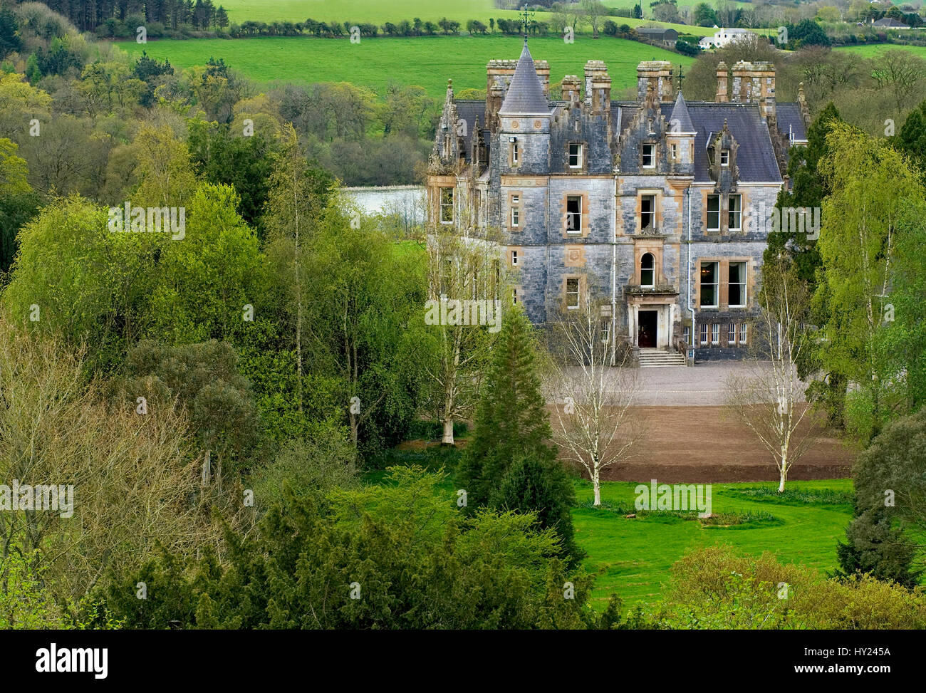 This stock photo shows the wellknown Blarney House, near the legendary ...