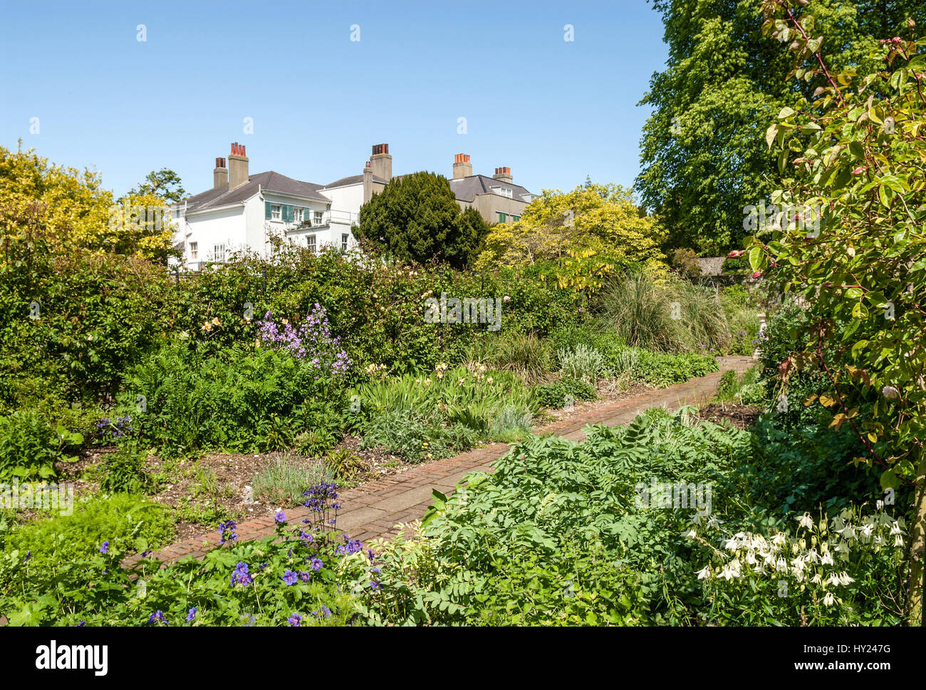 Garden of Preston Manor, a historical 17th Century Mansion at the ...