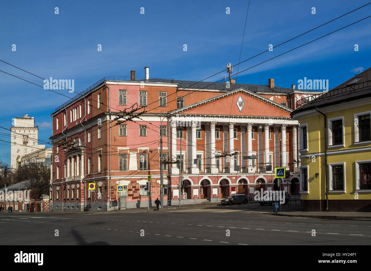 Russia, Moscow. Razgulay Square. Estate of Count Aleksey Musin-Pushkin ...