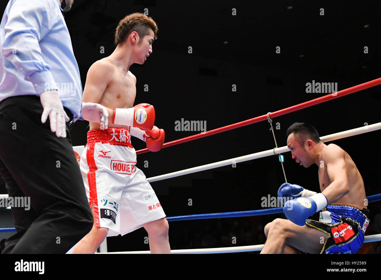 Tokyo, Japan. 27th Mar, 2017. (L-R) Ryo Matsumoto, Hideo Sakamoto (JPN ...