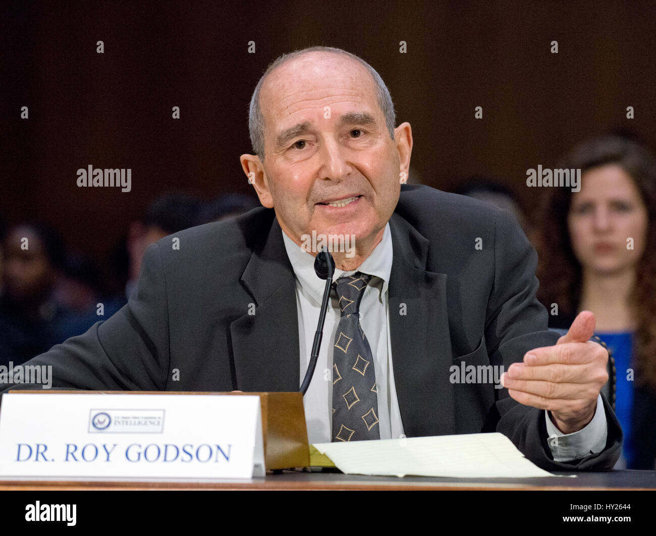 Washington, US. 30th Mar, 2017. Dr. Roy Godson, Professor of Government ...
