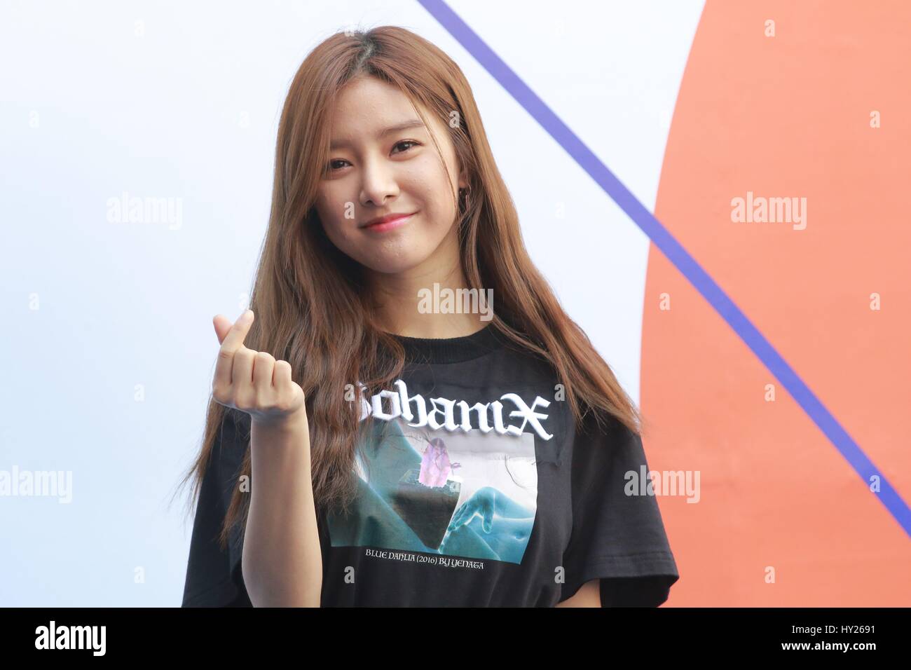 Seoul, Korea. 30th Mar, 2017. Hyomin, Mina, Na-yeong, So eun Kim, Young ...