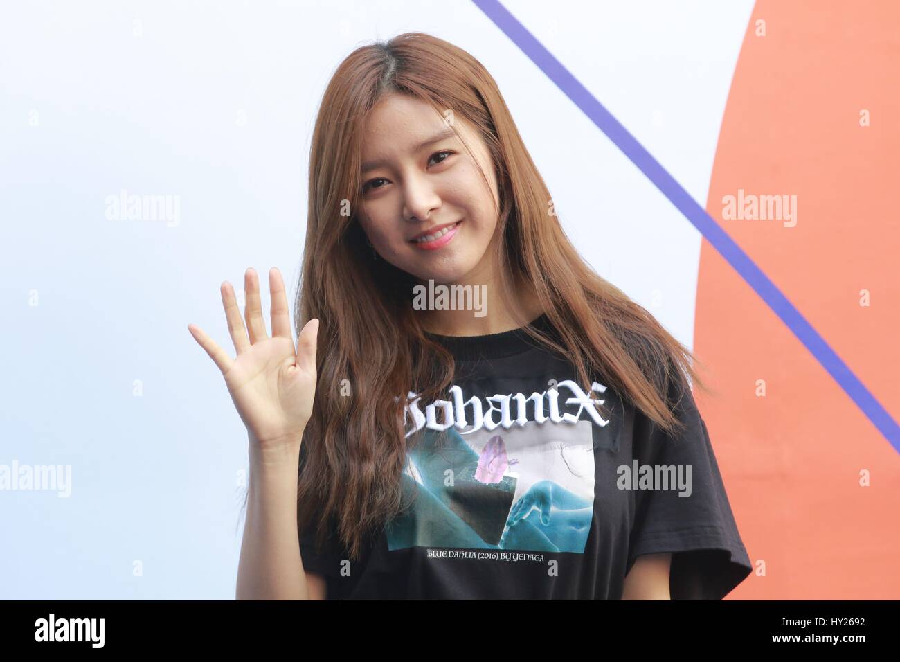 Seoul, Korea. 30th Mar, 2017. Hyomin, Mina, Na-yeong, So eun Kim, Young ...