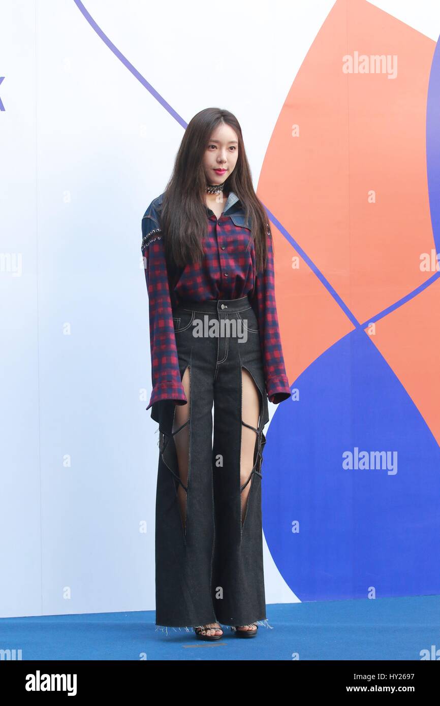 Seoul, Korea. 30th Mar, 2017. Hyomin, Mina, Na-yeong, So eun Kim, Young ...