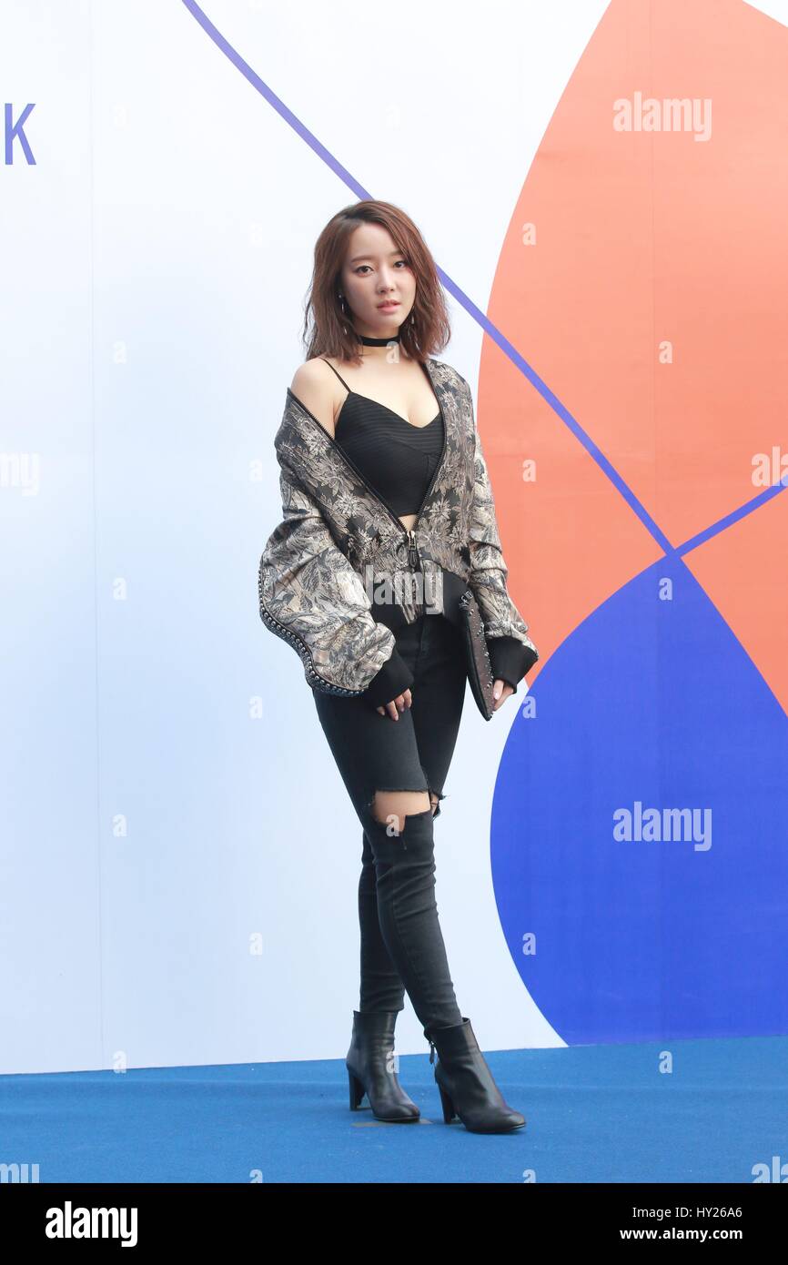 Seoul, Korea. 30th Mar, 2017. Hyomin, Mina, Na-yeong, So eun Kim, Young ...