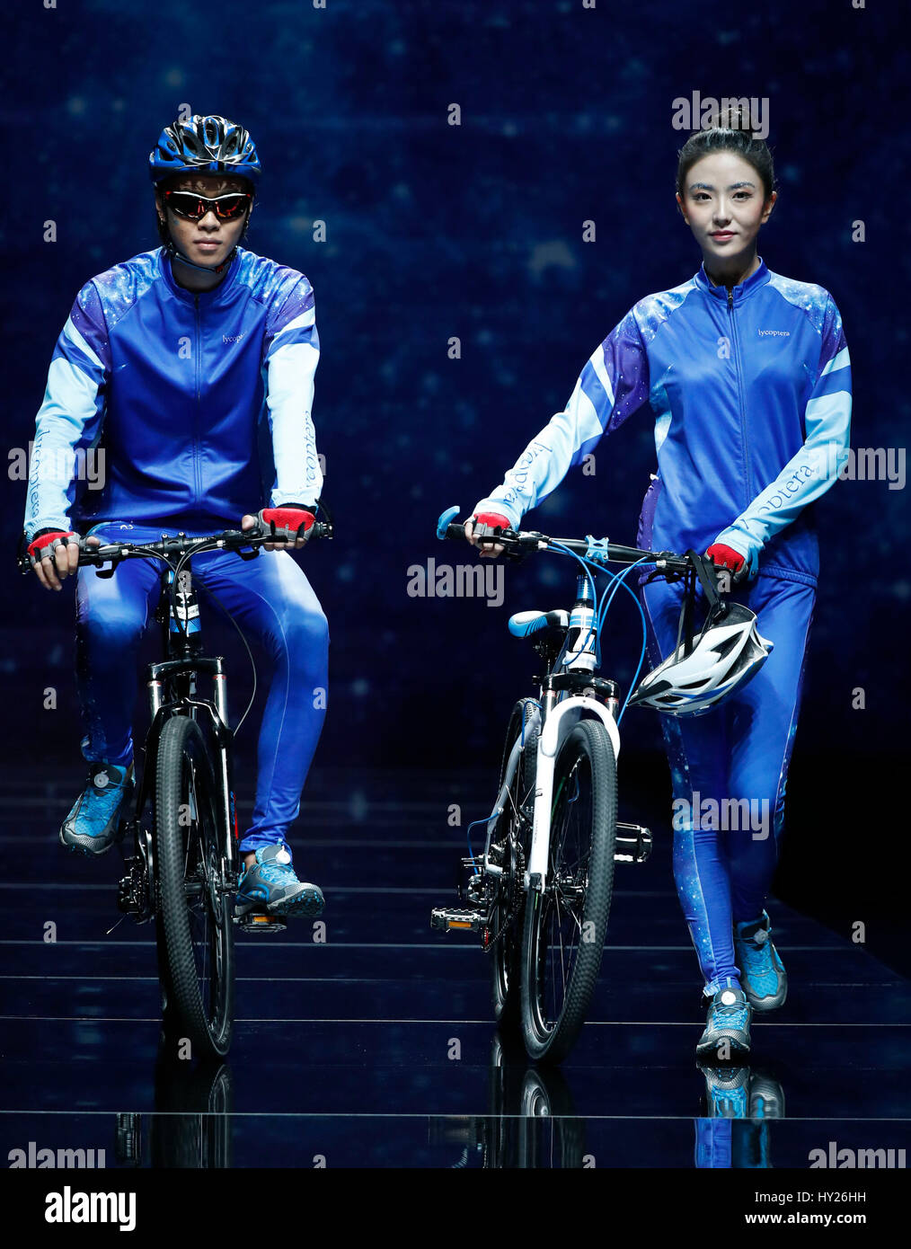 Beijing, China. 31st Mar, 2017. Models present creations by Deng ...