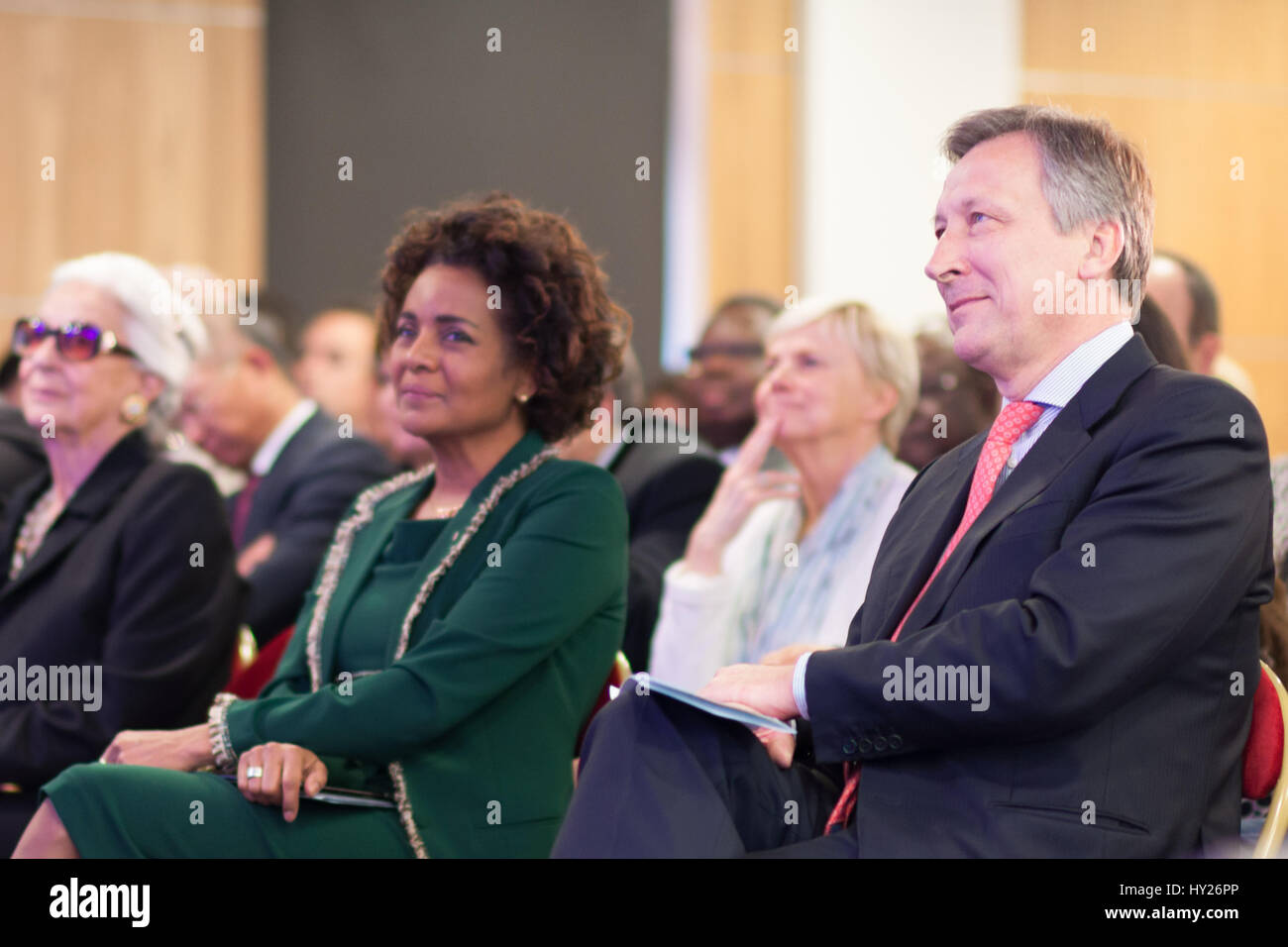 Paris, France, 30th March 2017. Michaelle Jean, Secretary General of ...